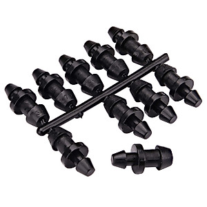 Raindrip 646050B Goof Plugs for Drip Irrigation Supply Tubing, Plug Unneeded Holes in Tubing, Plastic, 50-Pack, Black