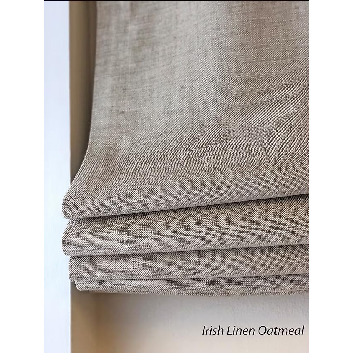 Linen Roman Shade, Irish Linen Shade, Cordless Mechanism, Custom Made Linen Roman Shade, Relaxed Roman Shade, Window Treatment