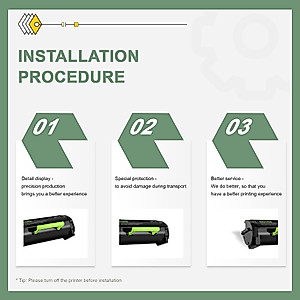 52D1H00 Extra High Yield Black Toner Cartridge - UOTY Compatible 1 Pack 52D1H00 Toner Replacement for Lexmark MS810dtn MS810n MS811dn MS811dtn MS811n MS812de MS812dn MS812dtn Printer