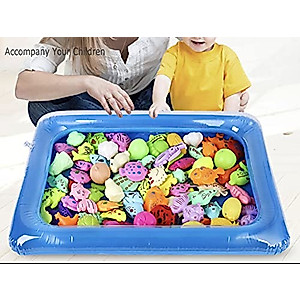 Carevon Magnetic Fishing Toys for Kids Ages 4-8, Fishing Game Pool Toys for Kiddie Pool 3-4 Yeas, 40pcs Floating Bath Fishing Toys for Bathtub Fun