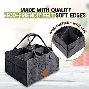 KeaBabies Baby Diaper Caddy Organizer and Portable Diaper Changing Pad - Large Baby Organizer - Waterproof Foldable Baby Changing Mat - Diaper Organizer for Changing Table - Travel Diaper Change Mat