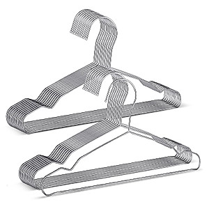Kids Hangers,12.4 Inches Stainless Steel Heavy Duty Baby Clothing Hangers 20 Pack,Space-Saving Non-Slip Metal Wire Hangers for Kids,Baby,Toddler,Children Clothes