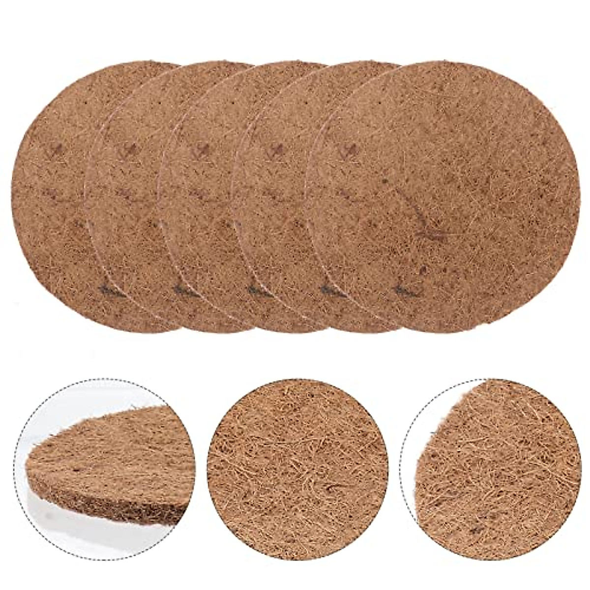 balacoo Natural Pigeon Egg Pads- 10Pcs Fiber Substrate Bird Nest, Bird Nest Mats Classic Bird Nest Pads, Racing Pigeon Breeding Eggs Mat for Finch Chicken Bird Nesting Materials