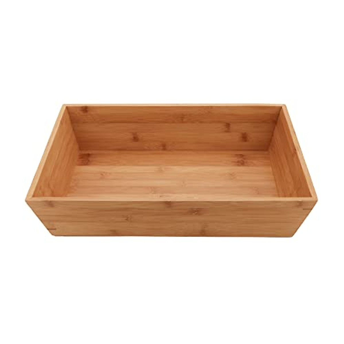 G.E.T. BAMTRY-02 Rectangular 4" Deep Bamboo Serving Tray, 18" x 12"