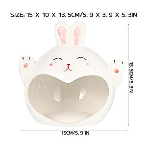 POPETPOP Lovely Guinea Pig Bed Cool Hamster House Hideout Ceramic Bed Small Pet Ceramic House Lovely Guinea Pig Bed Hedgehog Hideout