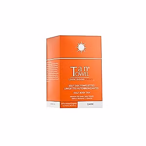 TanTowel Half Body Tan Towelettes - 10 Pack, Dark, 10 Count (Pack of 1)