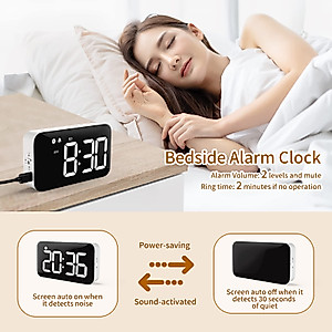 DOOMAY Rechargeable Digital Kitchen Timer - Large LED Magnetic Timer Sound Activated, Brightness and Volume Adjustable, Ideal for Cooking, Classroom, Office and for Kids, Teacher, Seniors to Use