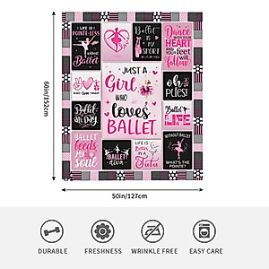 Stbyiz Dance Gifts Throw Blanket 60"x 50" - Dance Recital Gifts for Girls - Ballerina Gifts for Girls Teens - Ballet Dancer Gifts - Best Gifts for Dance Recital for Girls - Gifts for Ballerinas
