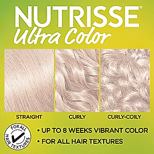 Garnier Nutrisse Ultra Color Nourishing Permanent Hair Color Cream, PL1 Ultra Pure Platinum (1 Kit) Blonde Hair Dye (Packaging May Vary)