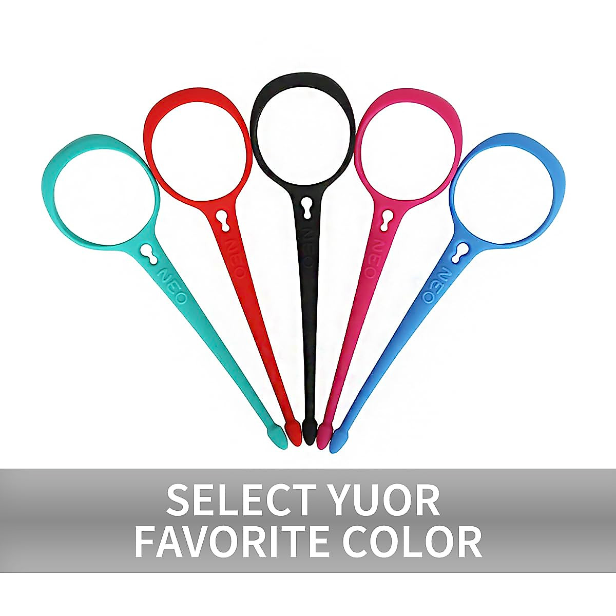 OHMY FIT Neo Magnetic Silicone Ring Strap for Water Bottle - Water Tumbler Strap Versatile Sports Bottle Ring - Water Bottle Carrier Strap for Gym, Backpack, Belt, Hiking, Outdoors & More (Teal)