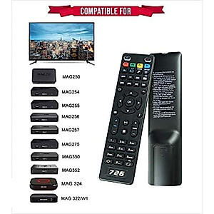 Artronix Replacement Remote Control for Tv Box Mag254 Mag250 Mag256 MAG 250 254 256 255 256 257 275 322 349 350 351 352 OTT IPTV Set Top Box