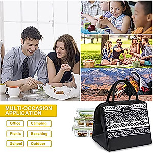Lunch Bag for Women wide open Men Insulated Lunch Box for Adult Reusable Lunch Tote Bag for Work, Picnic, School or Travel