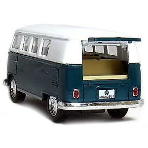 Set of 4: 5" Classic 1962 Volkswagen Van 1:32 Scale (Green/Maroon/Red/Yellow)