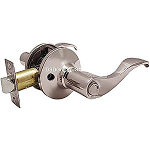 Constructor CON-PRE-SN-BK Privacy Lever Door Lock with Knob Handle Lockset, Satin Nickel