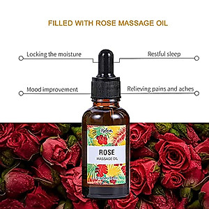 Spa Gifts for Women, Gift Set, Self Care Kit, Birthday Gifts, 5pc Rose Bath Sets Include Massage Oil, Bath Bomb, Salt Scrub, Soap, Hand Cream, Christmas Gifts for Mom