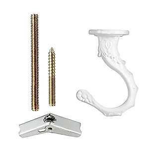 YOKIVE Ceiling Hanging Hook, Heavy Swag Hook Hanging Planter, Great for Office, Home, Daily Use (White, 1.9x2.6-Inch)