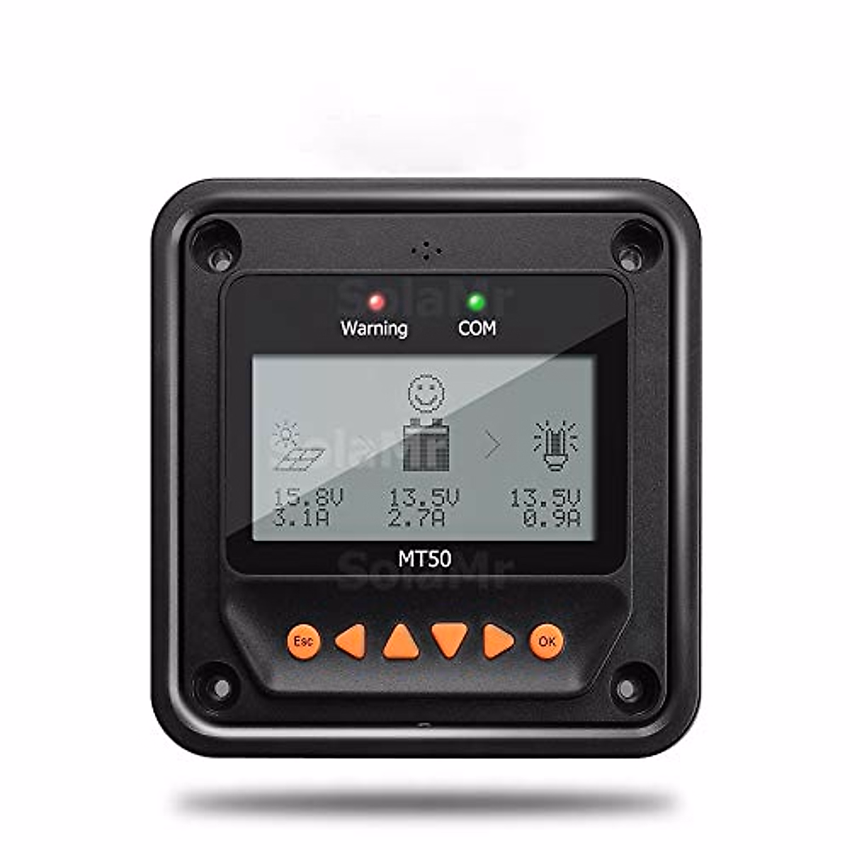 EPEVER MT-50 Remote Meter with LCD Display Remote Meter Fit for Tracer-an, Tracer-BN, TRIRON Series Solar Panel Battery Regulator