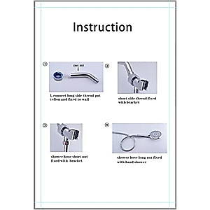 Klabb shower set K-7 High Pressure 3.9 inches Chrome Face Handheld Shower with Hose with 5 function.impluse+trickle+massage+spray+rainfall