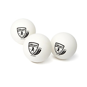 Killerspin 4-Star 40+ White Ping Pong Balls - New Standard ABS Plastic 40mm Table Tennis Balls - Competition Balls for Tournament Play - ITTF Quality (3 White Ball-Pack)