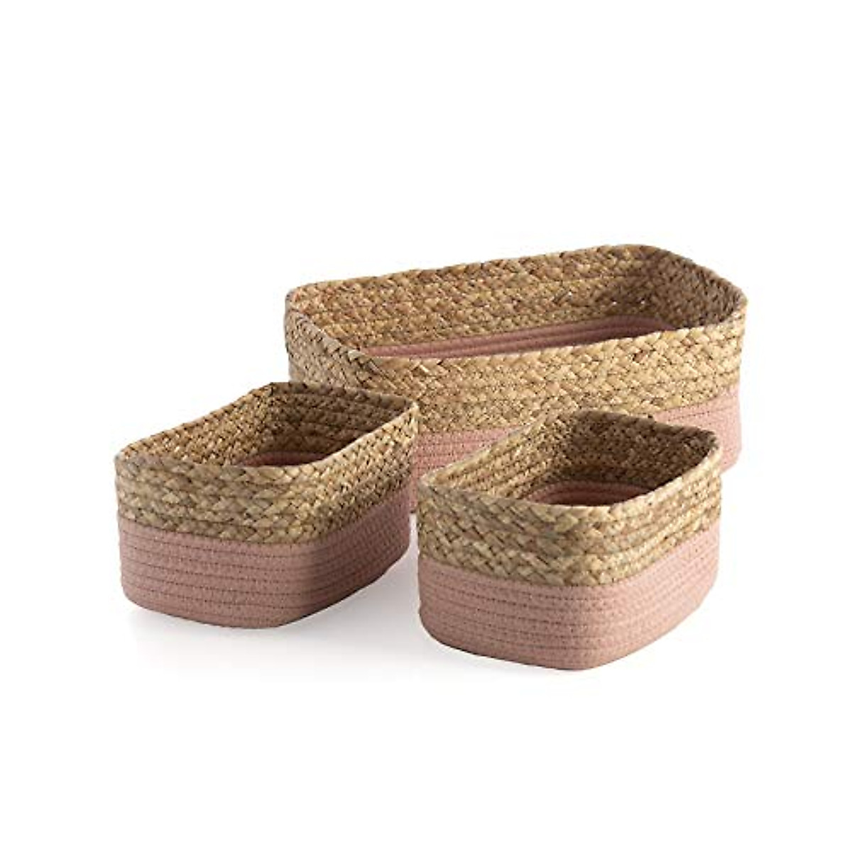 Shiraleah Set of 3 Blush Dalton Organizer Baskets