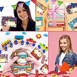 72 Pcs Happy Birthday Certificates for Kids Classroom Happy Birthday Bookmark Happy Birthday Cupcakes Cartoon Animal Bookmark Awards for Students Mini Reward Card, 12 Styles (Dessert)