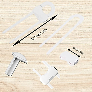 22 pcs Child Safety Lock and Corner Protector Outlet Cover, 8 pcs Strap Locks Baby Proofing Cabinet Locks for Fridge Drawers Dishwasher, 4 pcs Table Corner Guards and 10 pcs Electric Plug Protector