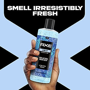 AXE Body Wash For Men Alpine Lift, Skin Care with 100% Natural origin scent and Plant Based Ingredients 18 oz, 4 Count