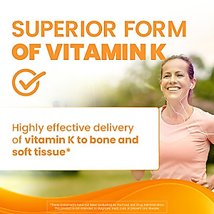 Doctor's Best Natural Vitamin K2 Mk-7 Capsule , Supports Bone Health & Soft Tissue Elasticity, 180 Ct