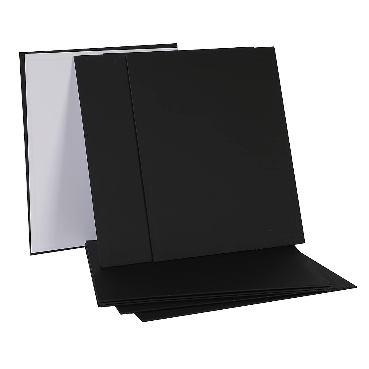 Zingarts Black Canvas 5x7 Inch 12-Pack,100% Cotton Primed Painting Canvas Panels. Black Canvas for Painting is for Professionals,Students & Kids, for Acrylic Paint, Oil Paint, Watercolor, Gouache