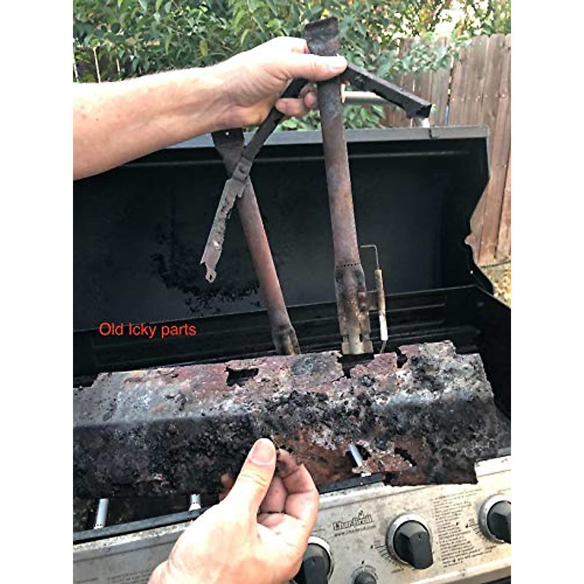 Grill Replacement Parts for Charbroil 463230515 463230514 463239915 Grills, Grill Burner, Heat Plate Shield, Crossover Tubes, Ignitor Repair Kit for Charbroil 463230512 463230513 463230511 Gas Grills