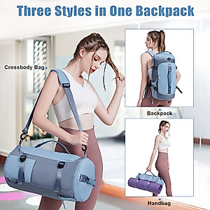 ACESAK Gym Bag for Women - Small Sports Duffle Bag with Shoes Compartment & Wet Pocket - 28L Gym Accessories Backpack Workout Bag Waterproof Carry On Rucksack Daypack