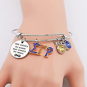 HOLLP 1922 Sigma Gamma Rho Sorority Jewelry SGR Bracelet Not Sisters by Blood But Sisters by Heart Bracelet Sister Gift for Sorority Women Girls (Bracelet-1)
