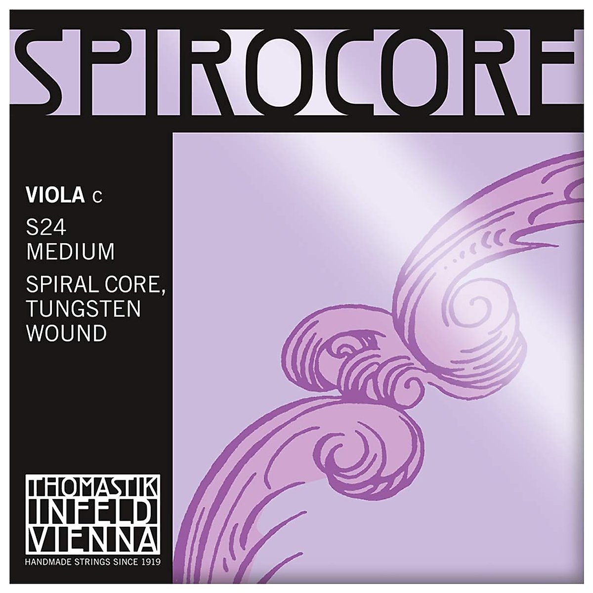 Thomastik-Infeld S24W Spirocore Viola Strings, Single C String, Weich (Light), 4/4 Size, Steel Core, Tungsten Wound