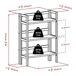 Winsome Wood Terry Shelving, Walnut, 3