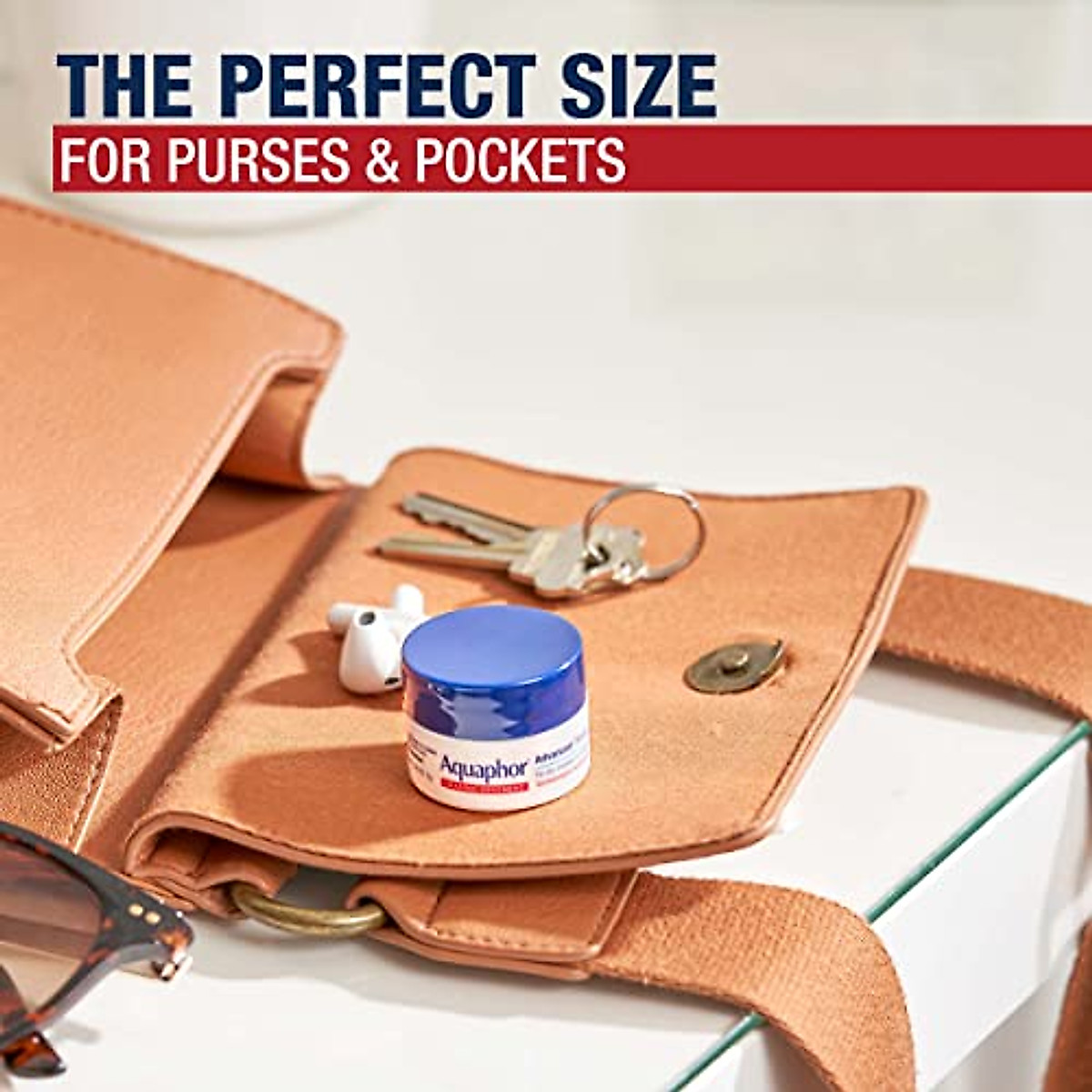 Aquaphor Healing Ointment Advanced Therapy Skin Protectant, Dry Skin Body Moisturizer, 0.25 Oz Jar, Pack of 6