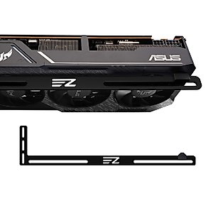 EZDIY-FAB GPU Holder,Graphics Card Brace Support,Video Card Holder,GPU VGA Bracket for Custom Desktop PC Gaming-3mm Aluminum-Black