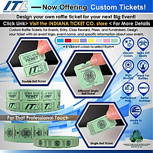 INDIANA TICKET CO. 2,000 White Smile Tickets, Single Roll – 8 Color Selection – Classroom Rewards, Events, Fundraisers, Door Entry, Raffles, Prizes, Drink/Food Tickets, Party Supplies & More.