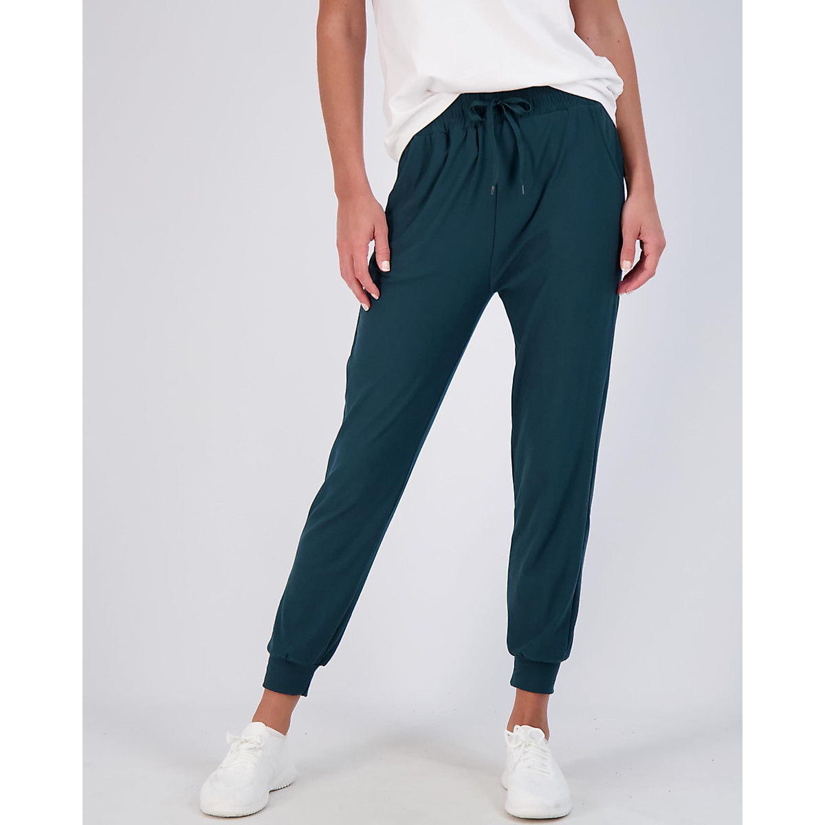 Real Essentials Women's Lounge Jogger Soft Teen Sleepwear Pajamas Loungewear Yoga Pant Active Athletic Track Running Workout Casual wear Ladies Yoga Sweatpants Pockets, Set 9, L, Pack of 3