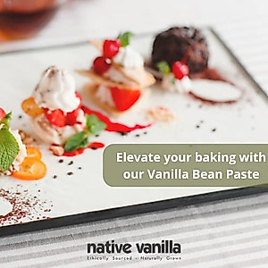 Vanilla Bean Paste - Native Vanilla - All Natural Pure Vanilla Bean Paste - Made with Organic Agave Syrup - For Cooking, Baking & Desserts - 100% Vegan & Kosher - Non-GMO & Gluten-Free - 4 oz