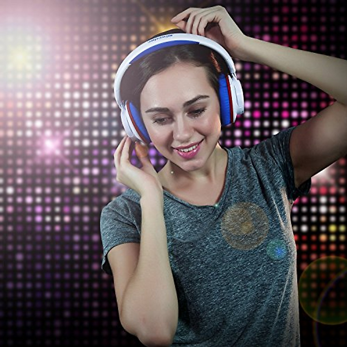 Mixcder Over Ear Headphones, ShareMe Wireless Bluetooth 4.1 Stereo with Built-in Mic, Passive Noise Cancelling and Volume Control for Travel, Work, Sport, Foldable Gym TV Headsets