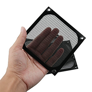 CM 4 Pcs Computer Case Fan Dust Filter PC Mesh Filter Cover Grills, Aluminum Frame Mesh with Screws, 120 mm x 120 mm, Block Color