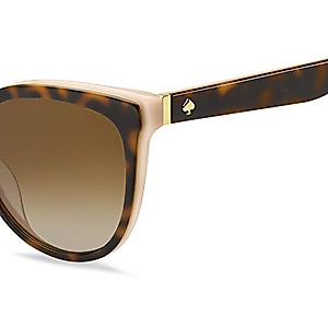 Kate Spade New York Women's Daesha Polarized Round Sunglasses, Havana Pink, 56 mm