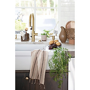 Bloomingville Woven Cotton Tassels (3 Styles) Tea Towels, 28" L x 18" W x 0" H, Multicolor