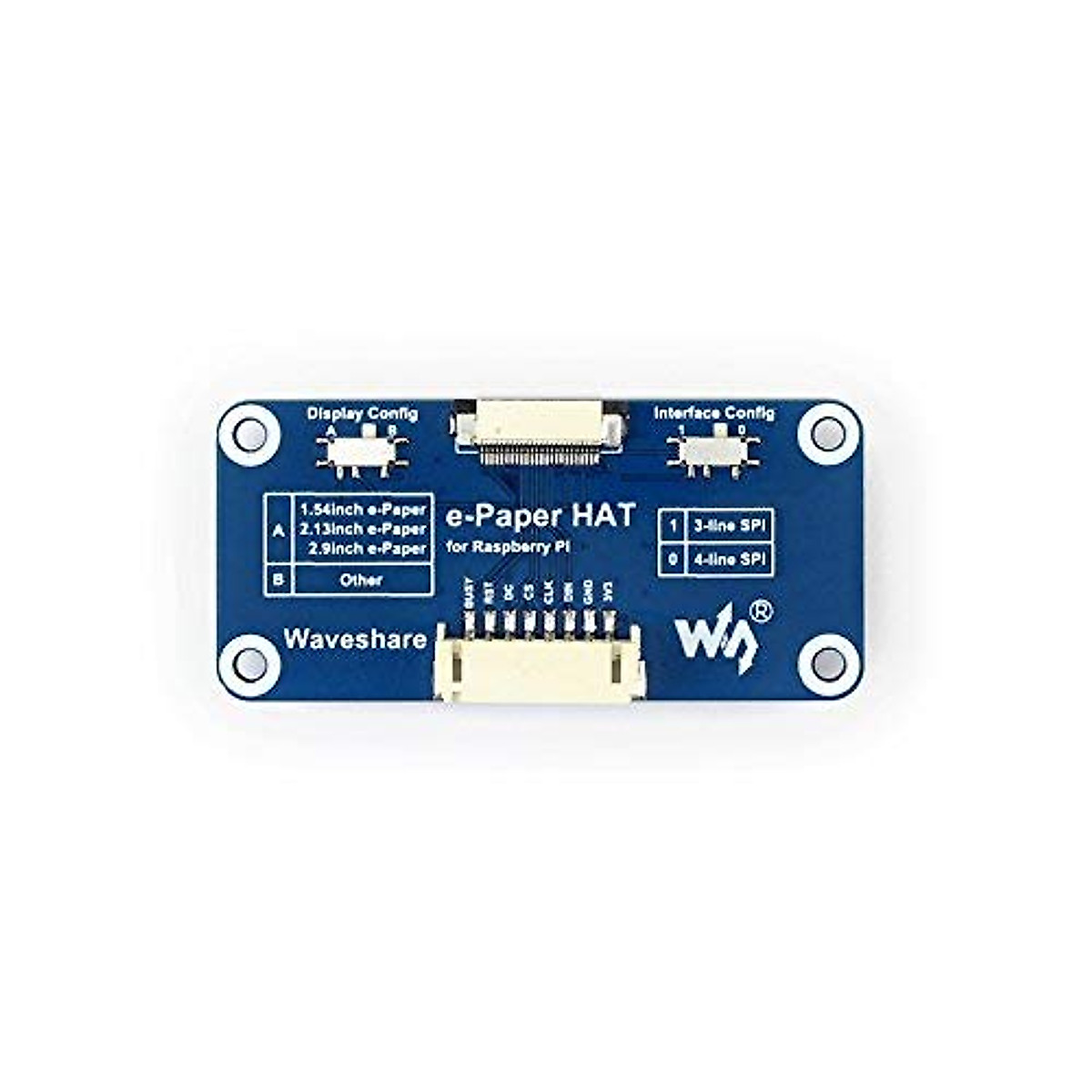 waveshare Universal e-Paper Driver HAT Board Supports Various SPI Interface e-Ink Raw Display Panels Compatible with Raspberry Pi 3B+/3B/2B/Zero/Zero W