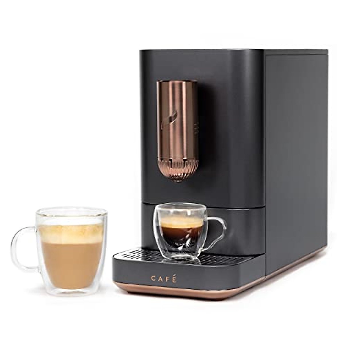 Café Affetto Automatic Espresso Machine | Brew in 90 Seconds | 20 Bar Pump Pressure for Balanced Extraction | Five Adjustable Grind Size Levels | WiFi Connected for Drink Customization | Matte Black