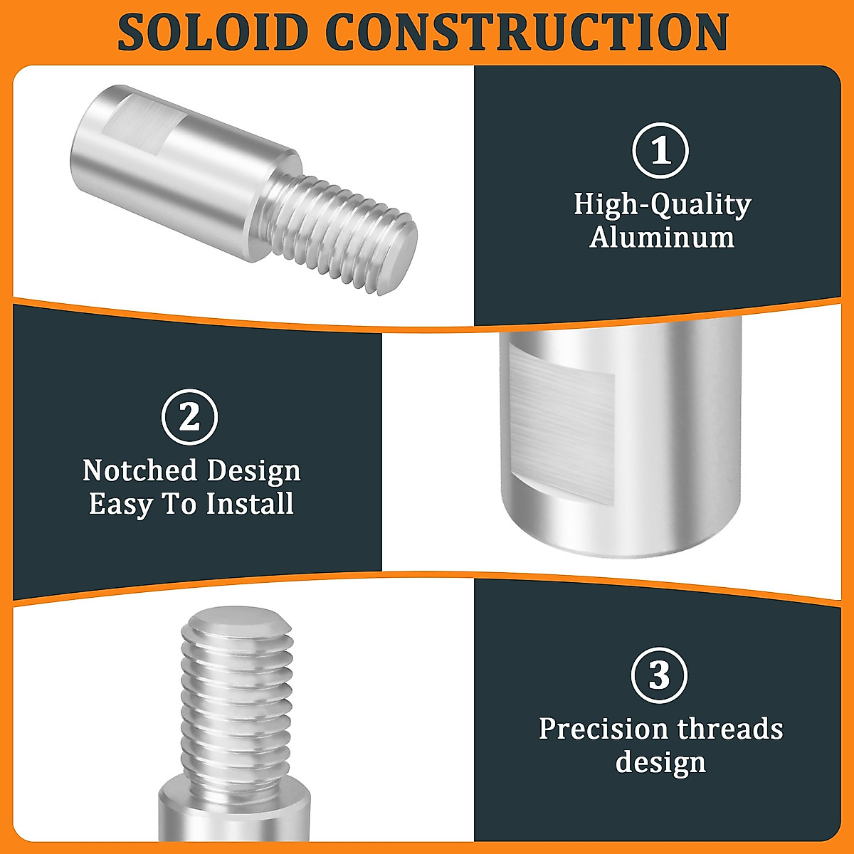 Airway Buff Extender, 2’’ Aluminum Airway Buffing Wheel Extension Shaft for Aluminum Wheel Polishing Kit, Angle Grinder Extension Rod, Buffing Machine Accessories