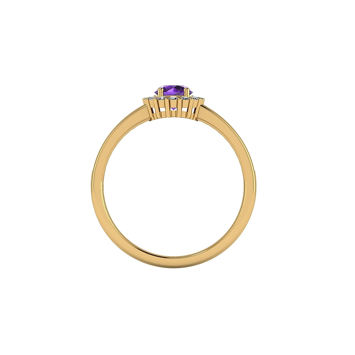 RATNAVALI ARTS 925 Sterling Silver Single Cluster Round Wedding & Engagement Ring with Natural Gemstones (Ruby)