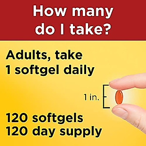 Nature Made CoQ10 100 mg, Dietary Supplement for Heart Health Support, 120 Softgels, 120 Day Supply