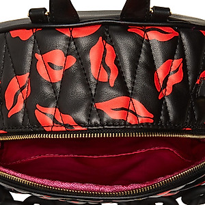 Betsey Johnson Quilty Pleasure Midi Backpack, Red