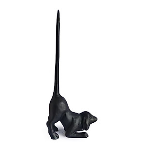 WINTENT Cast Iron Paper Towel Holder Stand (Dog-Black)